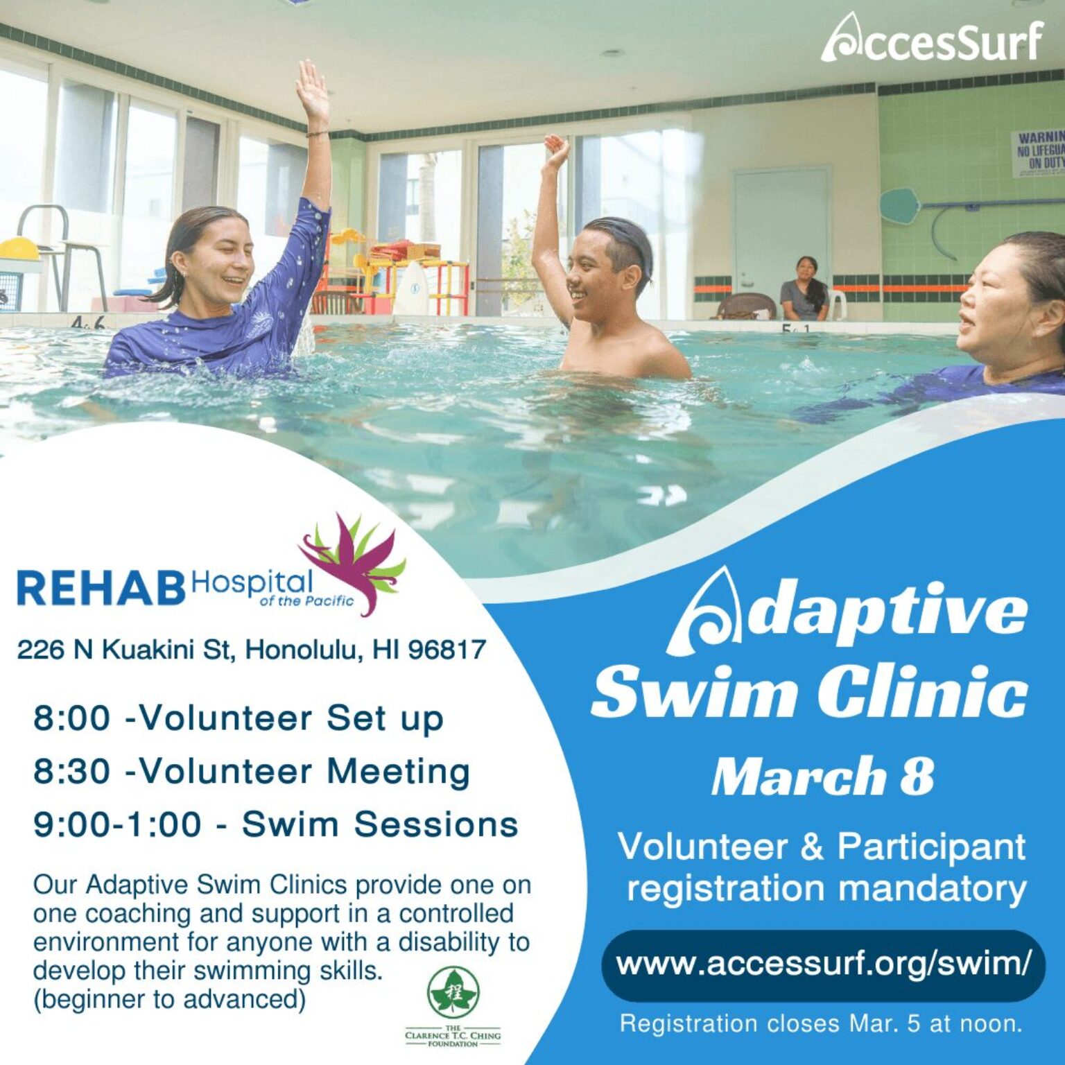 Adaptive Swim Clinic – Kanu Hawaii